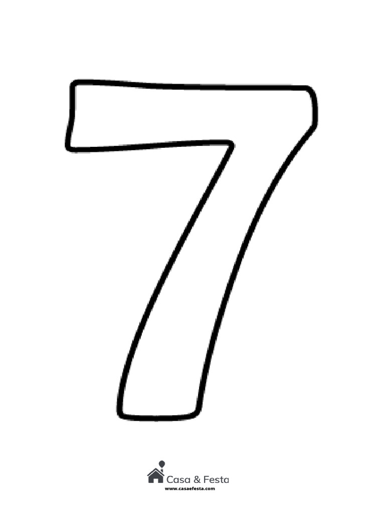 Molde de Numeros para Imprimir 7 | PDF