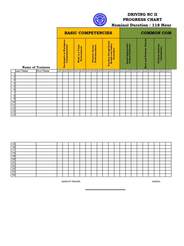 Driving Progress Chart | PDF | Safety | Transport
