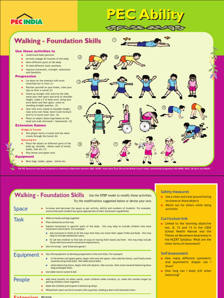 PEC Ability: Movement Skills Activities | PDF | Shape | Wheelchair