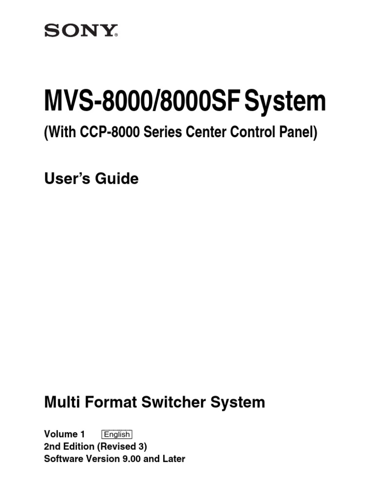 MVS-8000 Users Guide | PDF | Computer File | Menu (Computing) MVS-8000 Users Guide | PDF | Computer File | Menu (Computing)