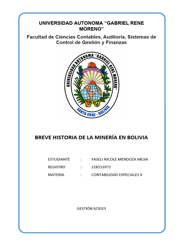 Investigacion Mineria | PDF | Bolivia | Minería
