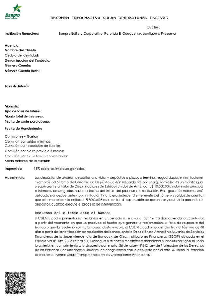 Resumen Informativo Cuentas | PDF | Bancos | Economias
