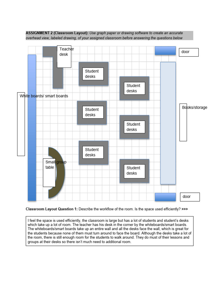 assignment 2 classroom layout -2 | PDF | Classroom