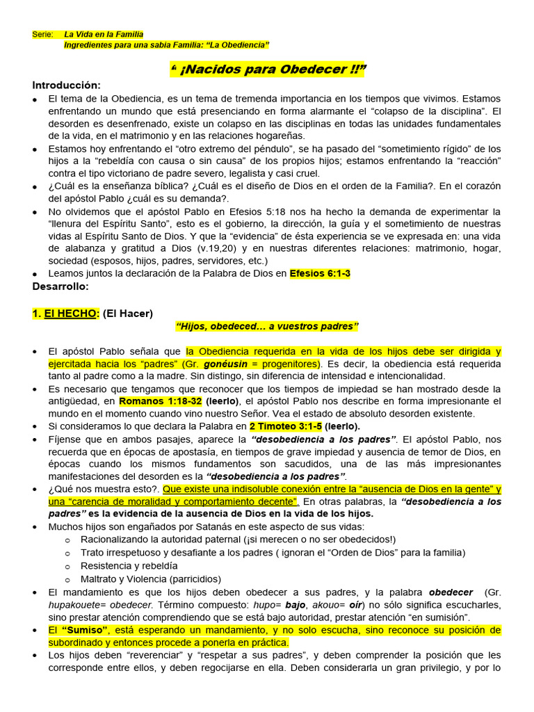 La Obediencia | PDF | Cristo (título) | Pecado