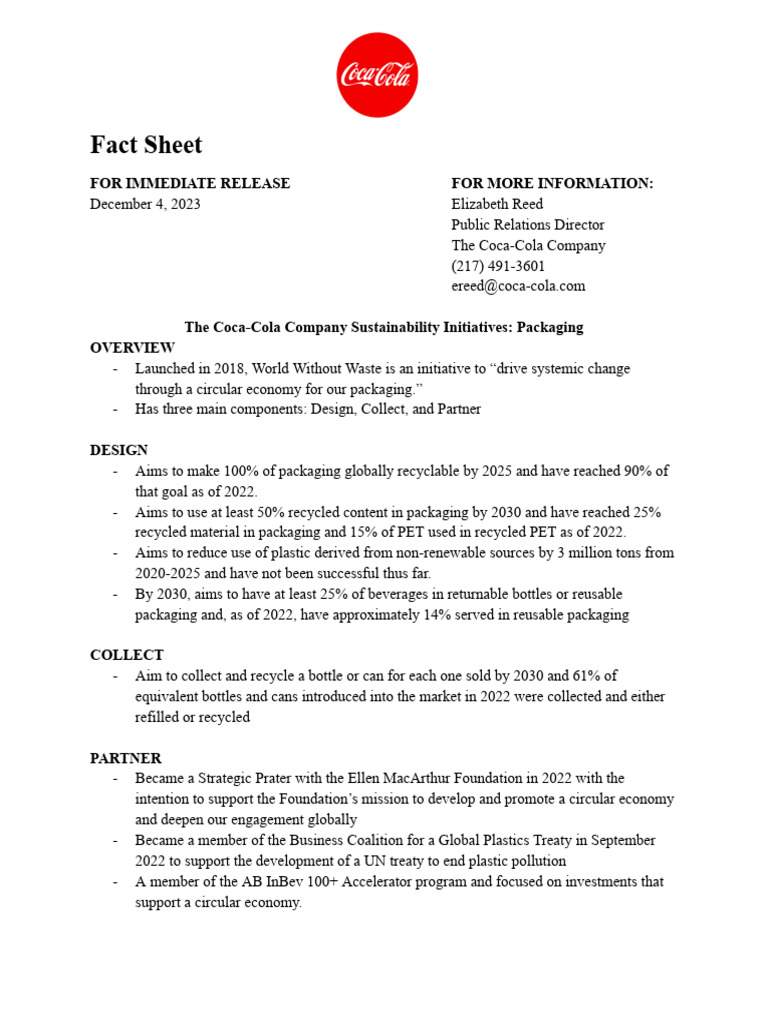 5 - Fact Sheet | PDF | Recycling | Packaging And Labeling