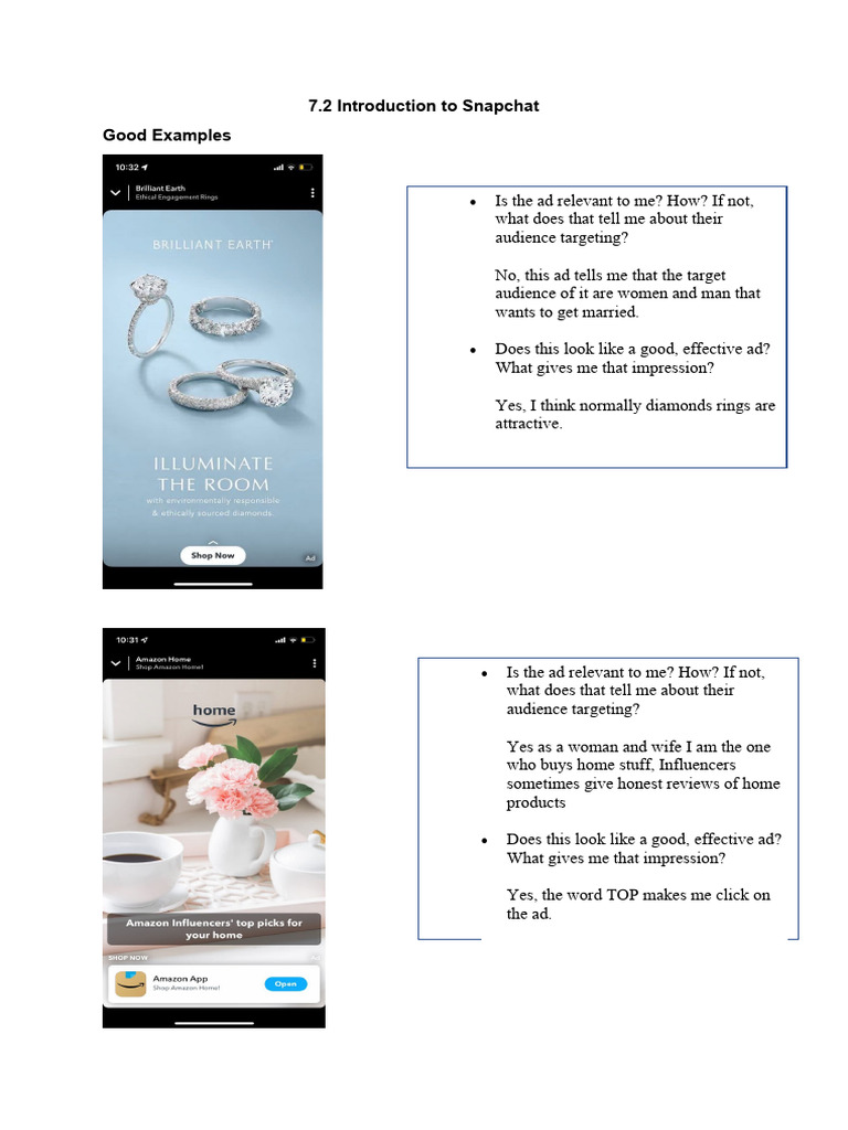 7.2 Introduction To Snapchat | PDF