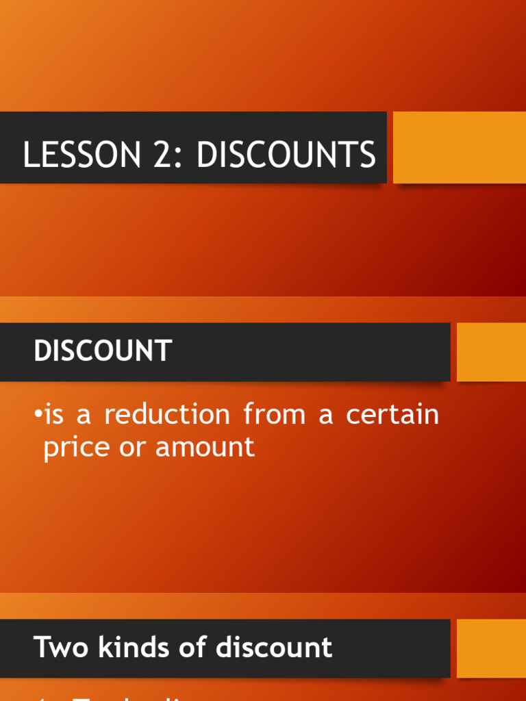 Lesson 2 | PDF | Discounts And Allowances | List Price Lesson 2 | PDF | Discounts And Allowances | List Price