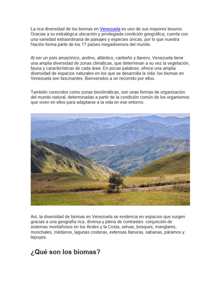 Biomas Diversos de Venezuela | PDF | Ecosistema | Suelo