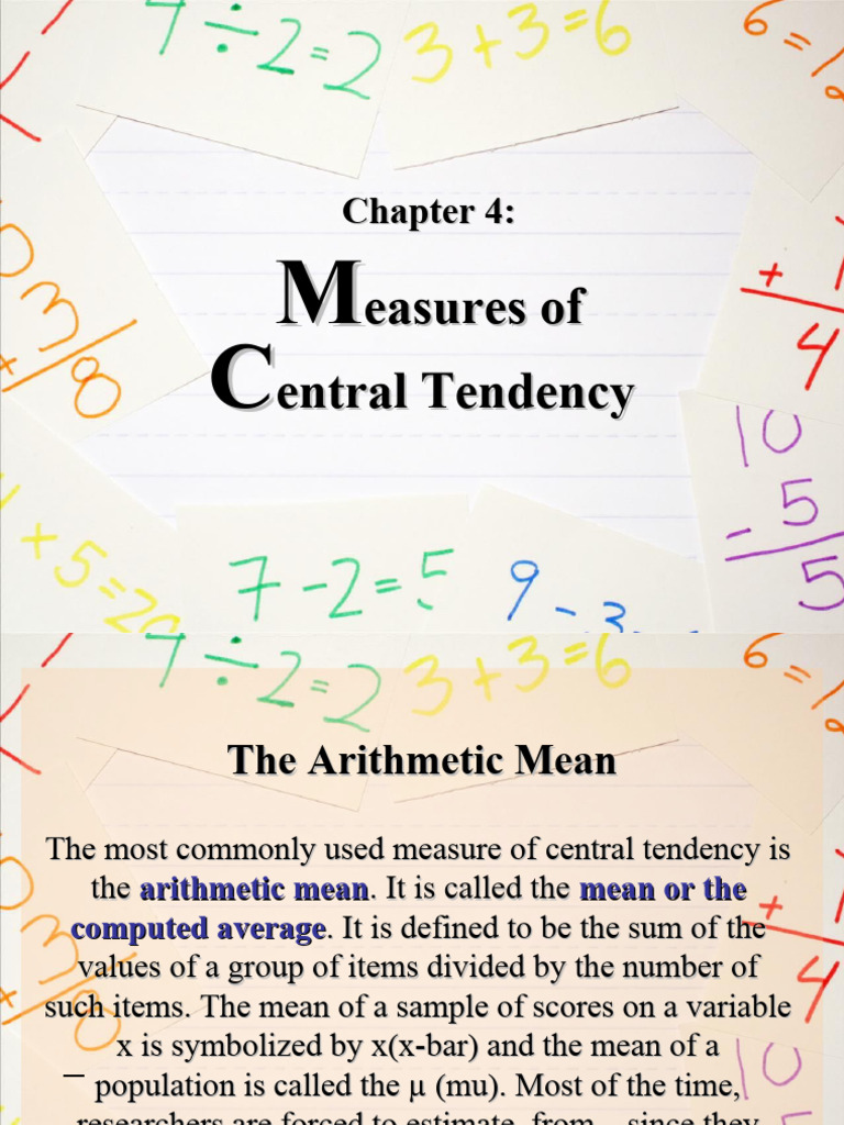 Understanding the Arithmetic Mean | PDF | Mean | Median