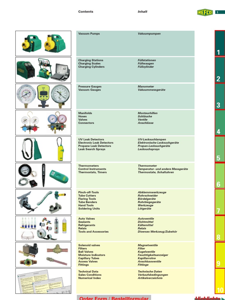 Refco Catalog English Deutsch | PDF