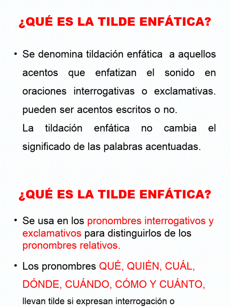Definición de la Tilde Enfática | PDF | Lingüística