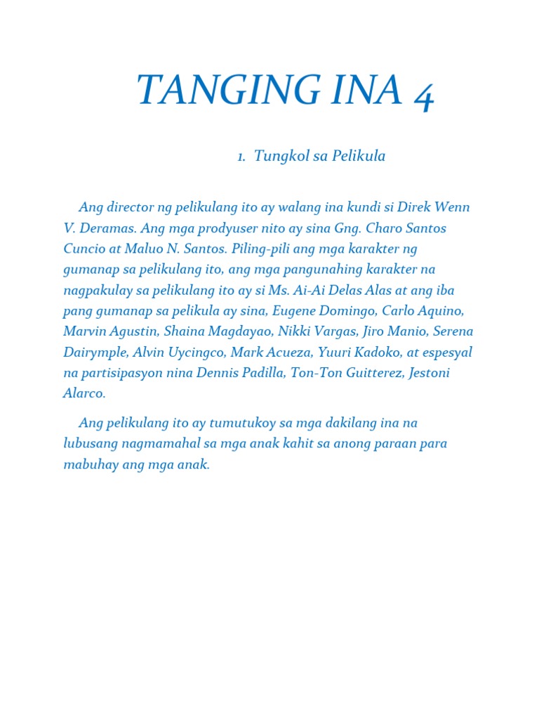 Tanging Ina 4 | PDF