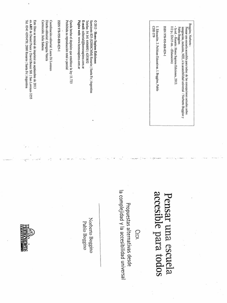 Boggino N.Boggino P. Pensar Una Escuela Accesible para Todos - Ceca ...