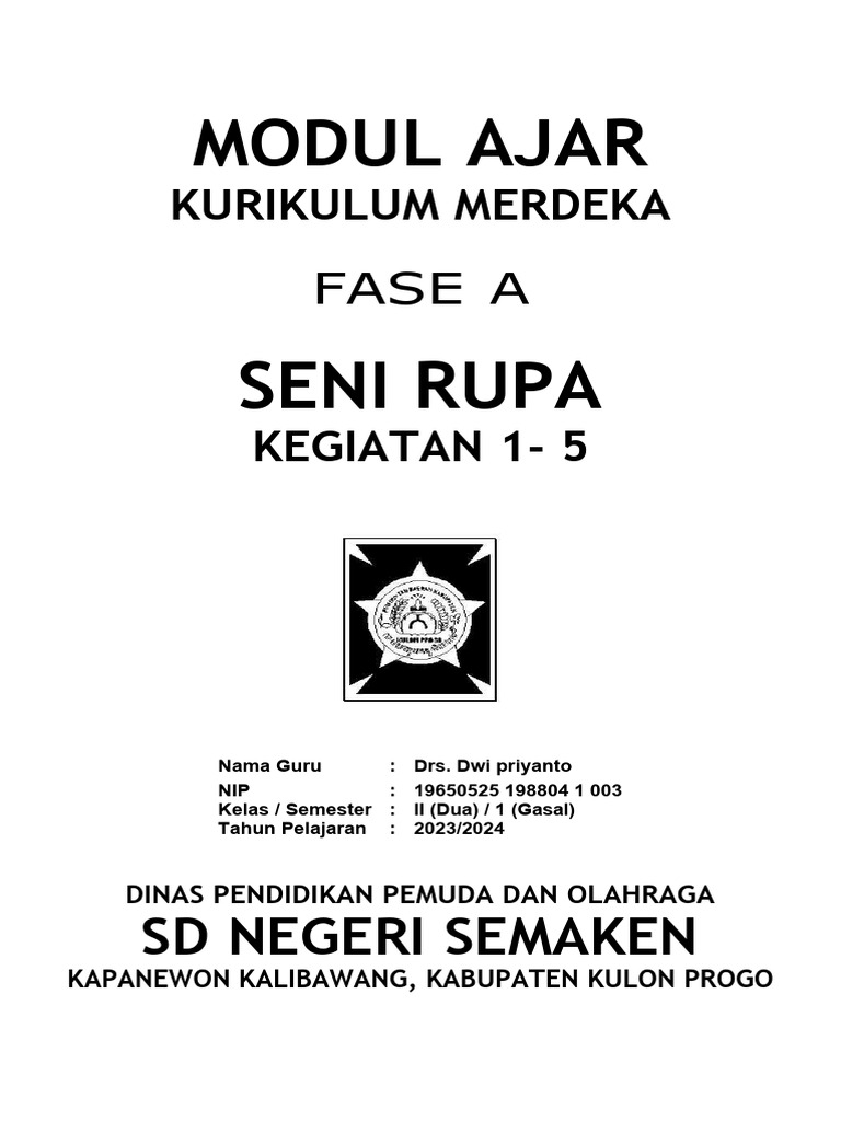 Modul Ajar Seni Rupa Kelas 2 Kumer | PDF