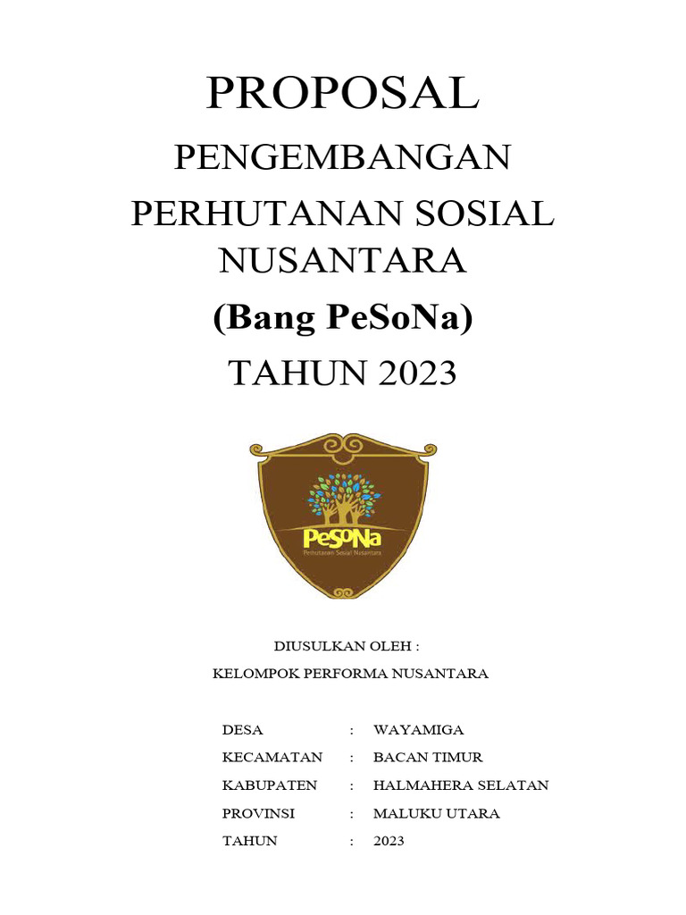 Proposal-Bangpesona Performa Nusantara | PDF