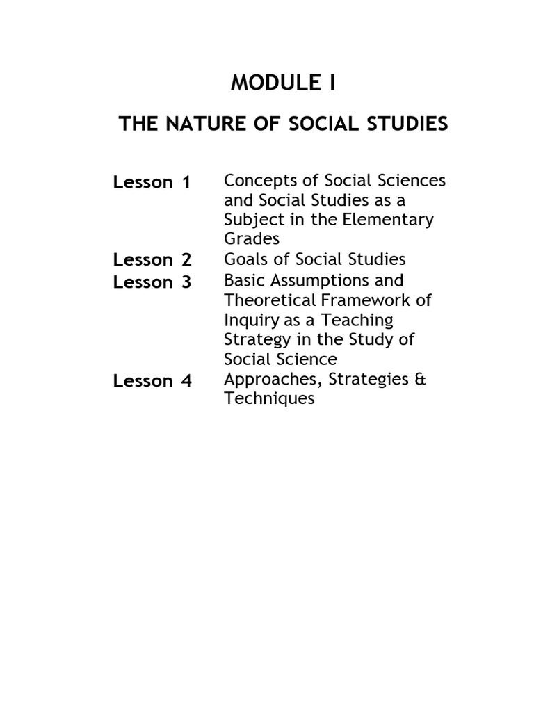 Eged 103 Module (P2) Nature of Soc. Stu. | PDF | Learning | Deductive ...