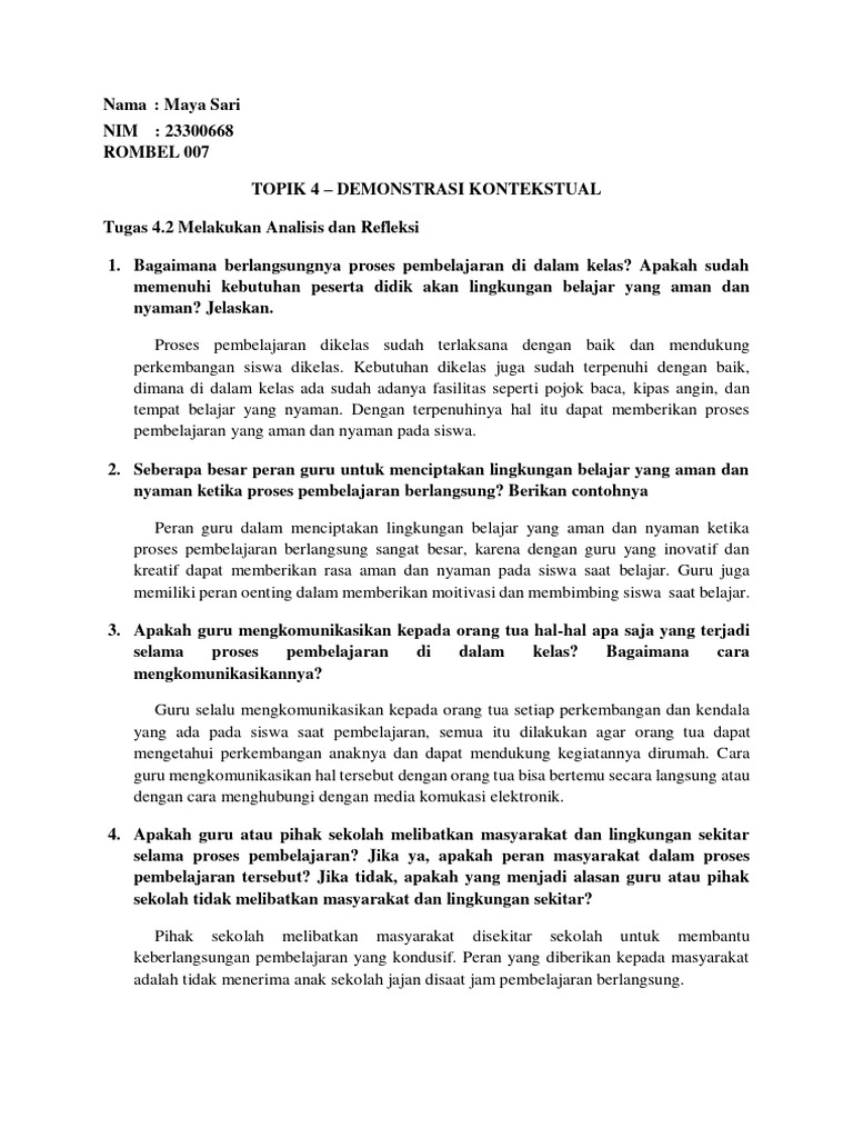 TOPIK 4 DEMONSTRASI KONTEKSTUAL Maya Sari | PDF