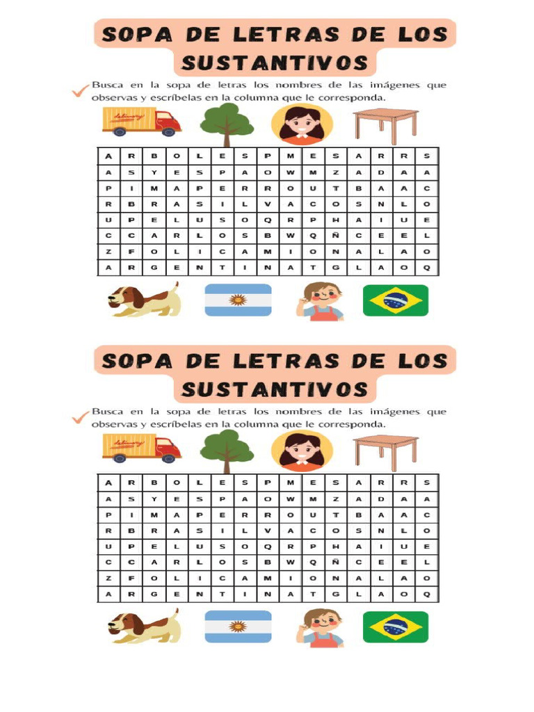 Recorta y Pega Sustantivos Propios y Comunes | PDF