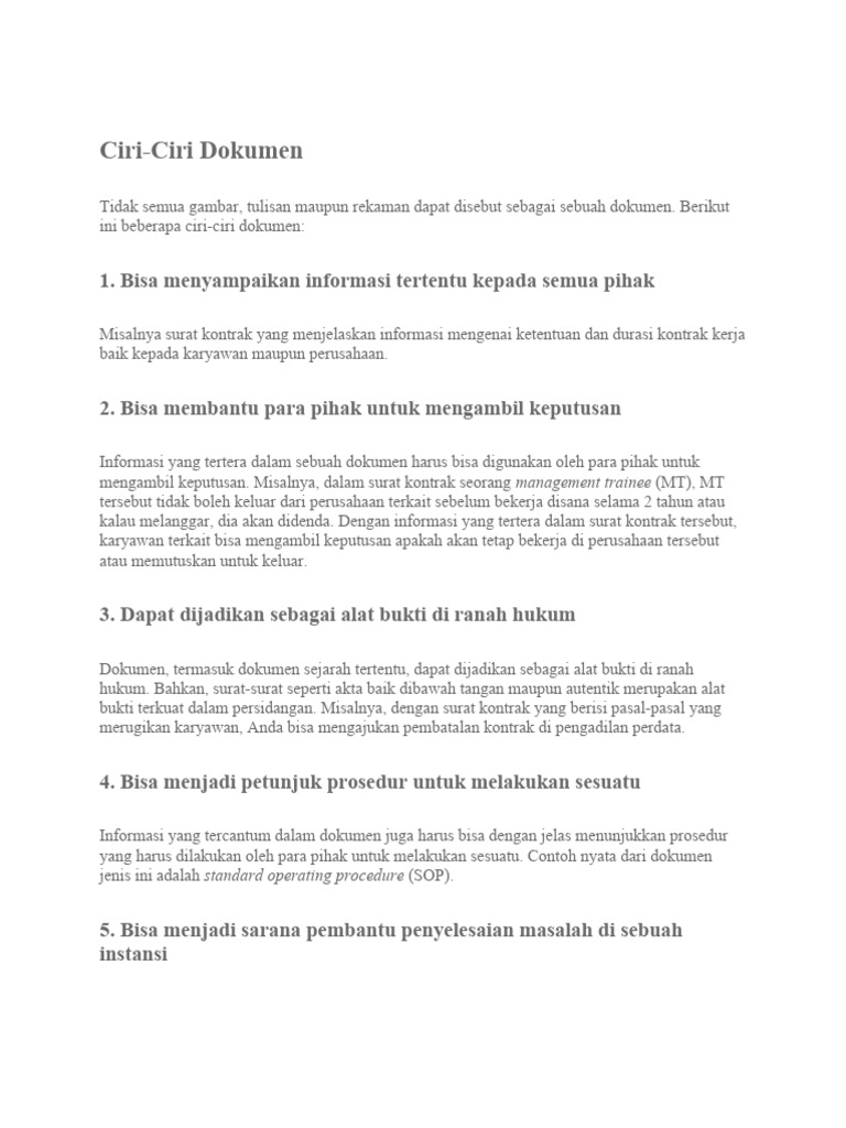 Ciri | PDF | Karier & Perkembangan | Bisnis