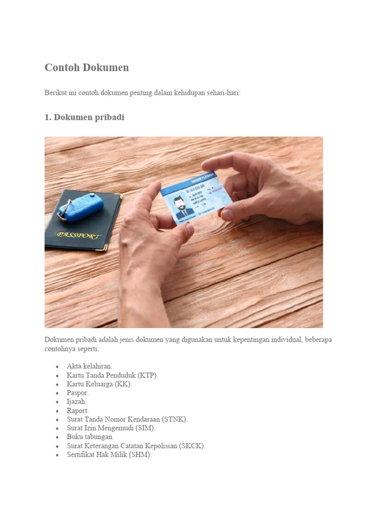 Contoh Dokumen | PDF