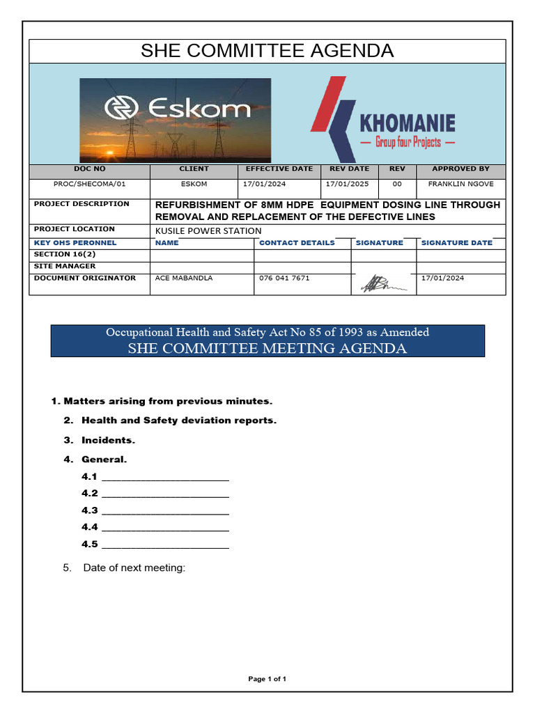 She Committee Meeting Agenda. | PDF | Science & Mathematics ...