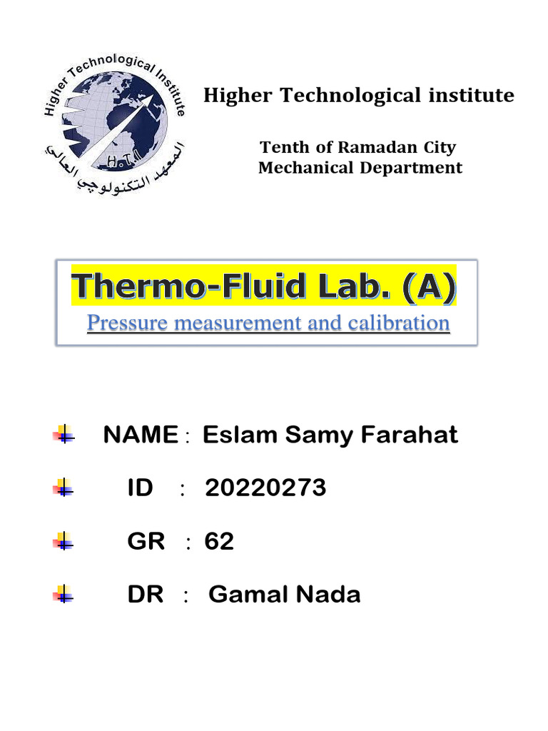 Pressure Measurement and Calibration | PDF | Pressure Measurement ...