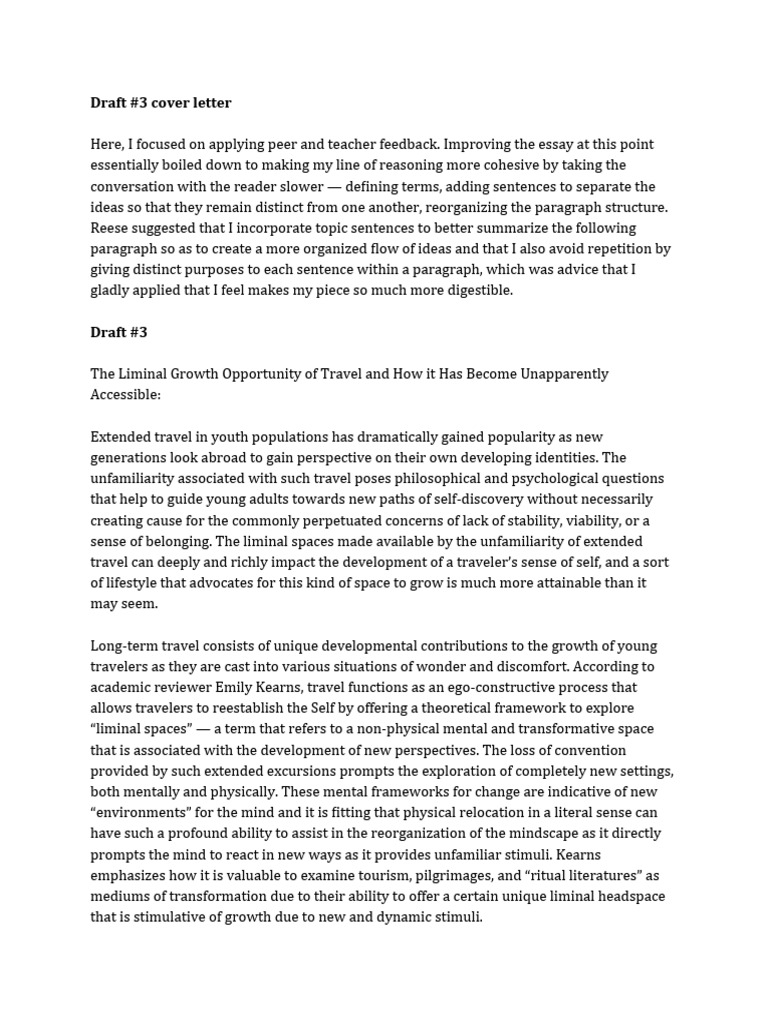capstone draft 3 | PDF | Identity (Social Science) | Tourism