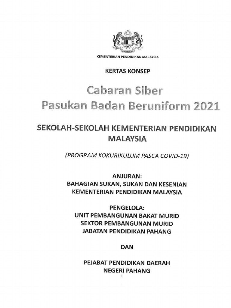 Kertas Konsep Cabaran Siber PBB 2021 | PDF