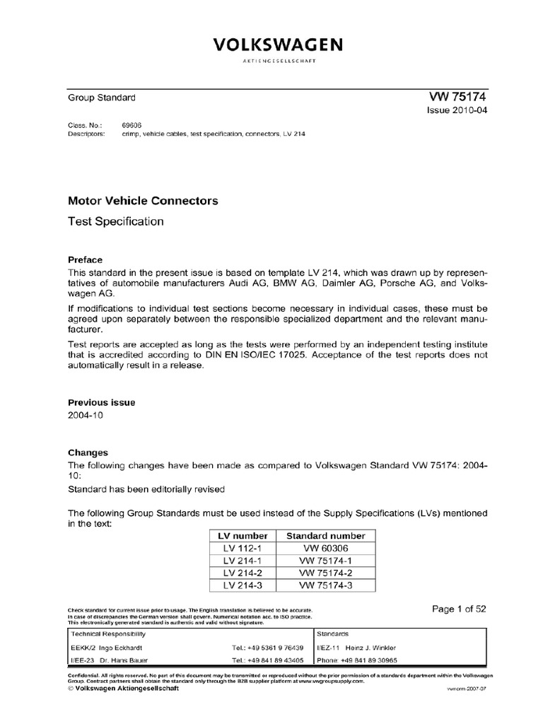 VW 75174 (LV214) | PDF