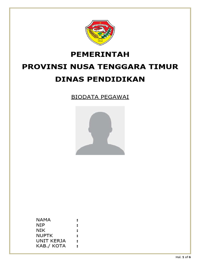 Formulir - Pegawai 2 583259672 FORMULIR ISIAN | PDF