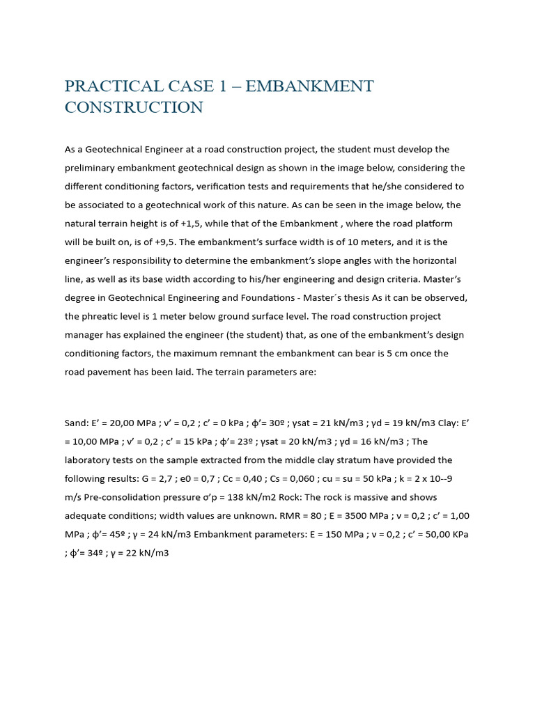 Practical Case 1 | PDF | Soil Mechanics | Earthquakes