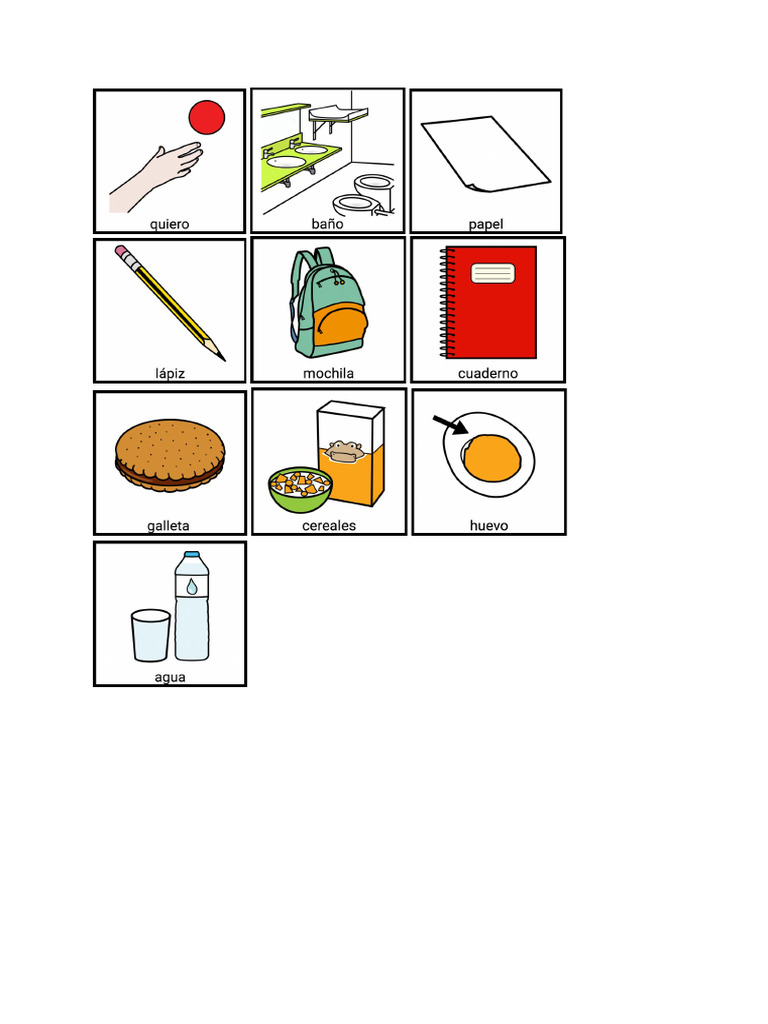 Pictogramas Hoja Pecs | PDF