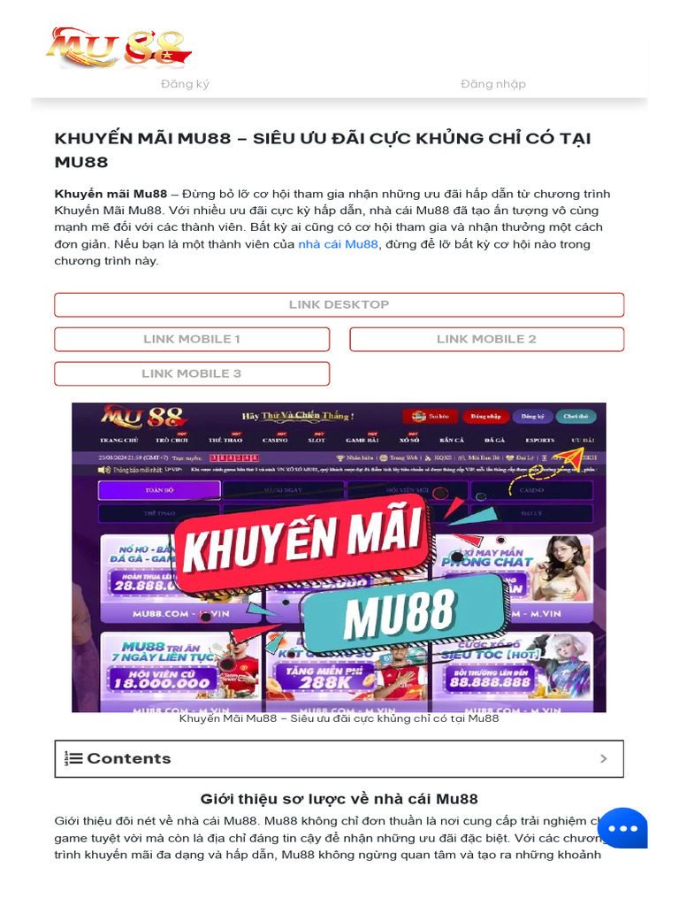 Khuyen Mai Mu88 | PDF