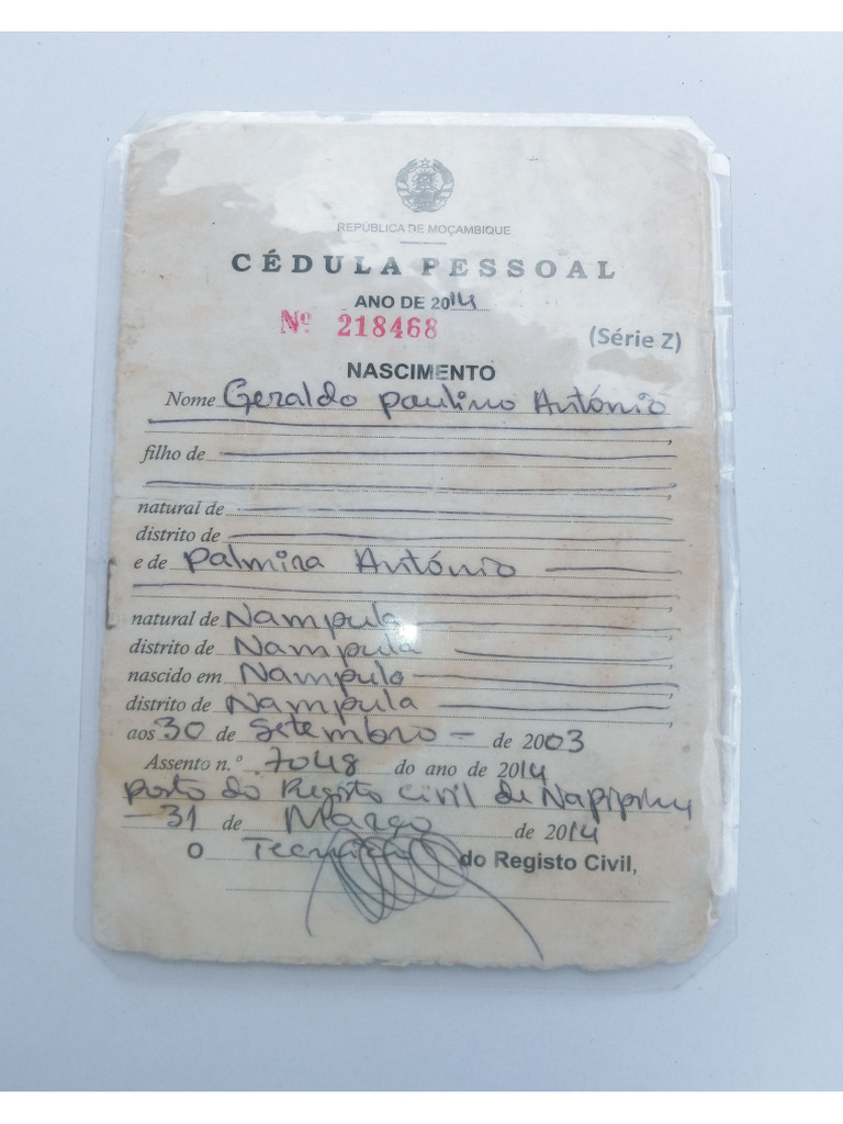 Cedula Pessoal | PDF