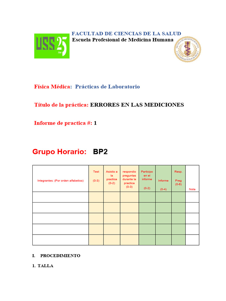 Práctica de Laboratorio #1 - Errores en Las Mediciones | PDF | Medición | Ultrasonido