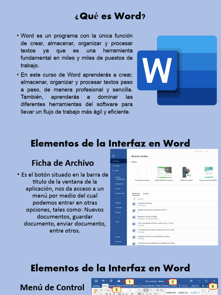 Sesion 1 - Curso de Word | PDF | Microsoft Word | Programa de computadora