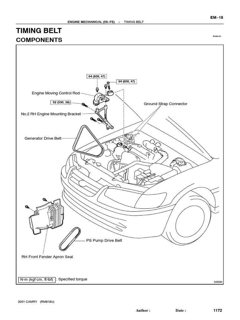 2001 Camry Engine Mechanical Specs | PDF | Belt (Mechanical) | Engine ...