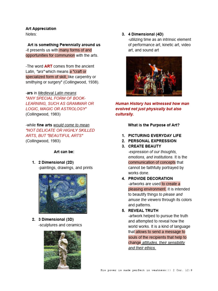 Art Appreciation | PDF | Composition (Visual Arts) | Creativity