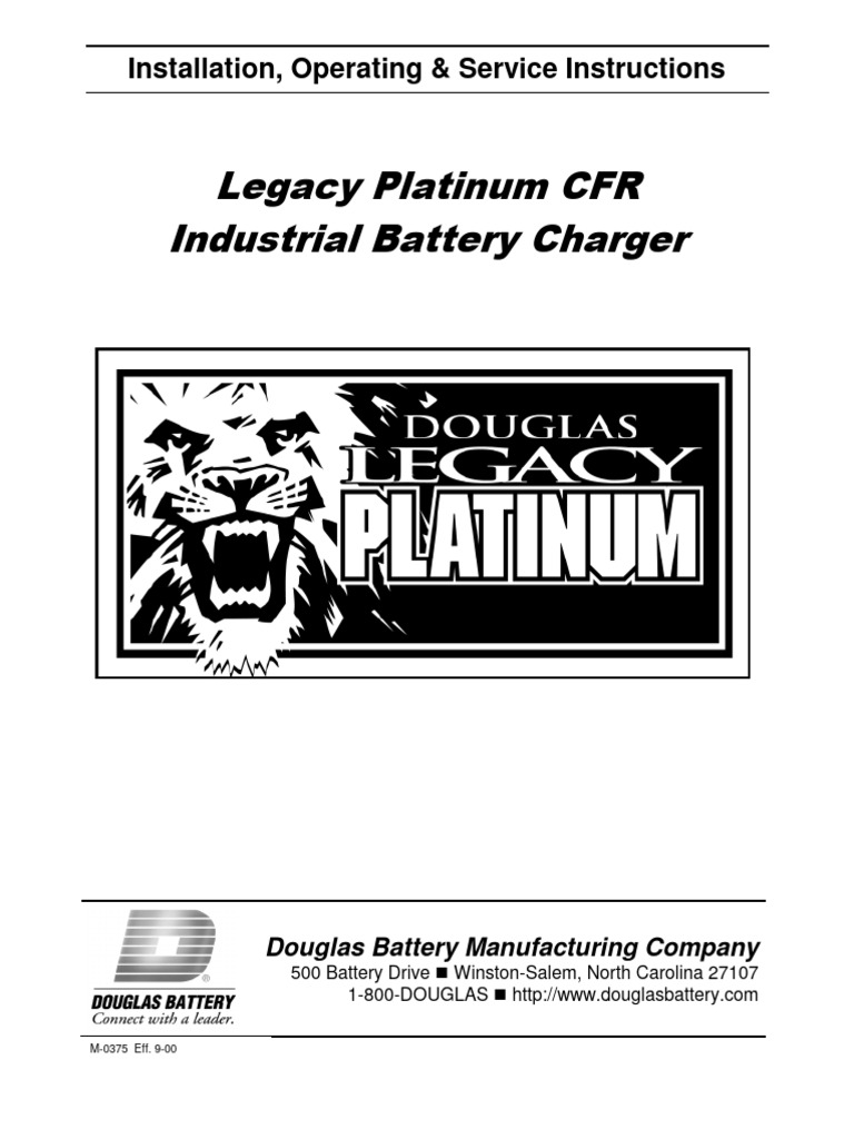 CFR Installation & Operation Manual | PDF | Battery Charger ...