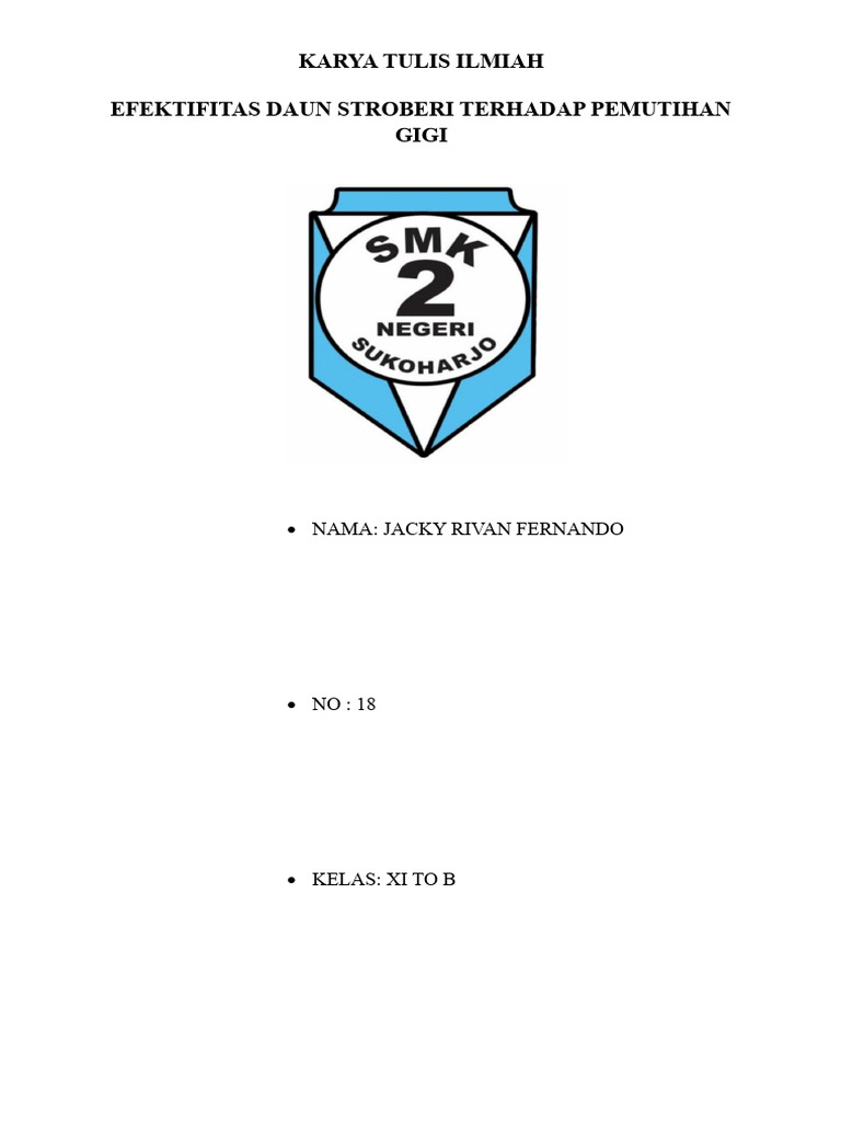 Contoh Karya Ilmiah Tentang Kesehatan Pdf