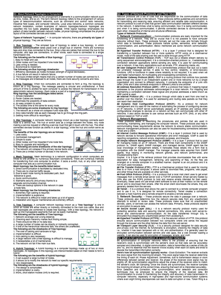 Network Technology Final Pdf Pdf Computer Network Network Topology