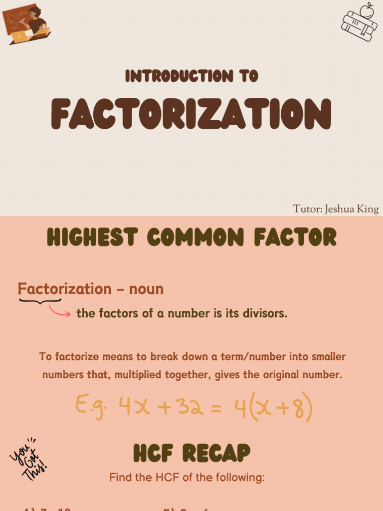 Intro To Factorization | PDF