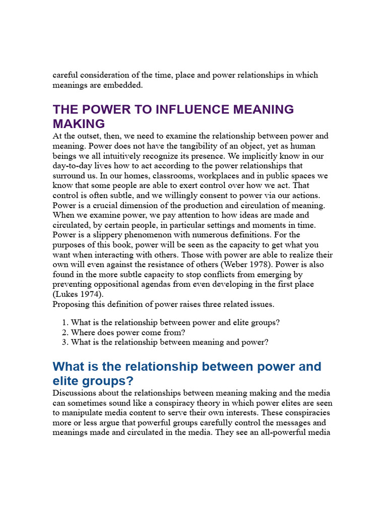 Power, Ideology, and Hegemony (Carah, 2021) | PDF | Power (Social And Political) | Photograph