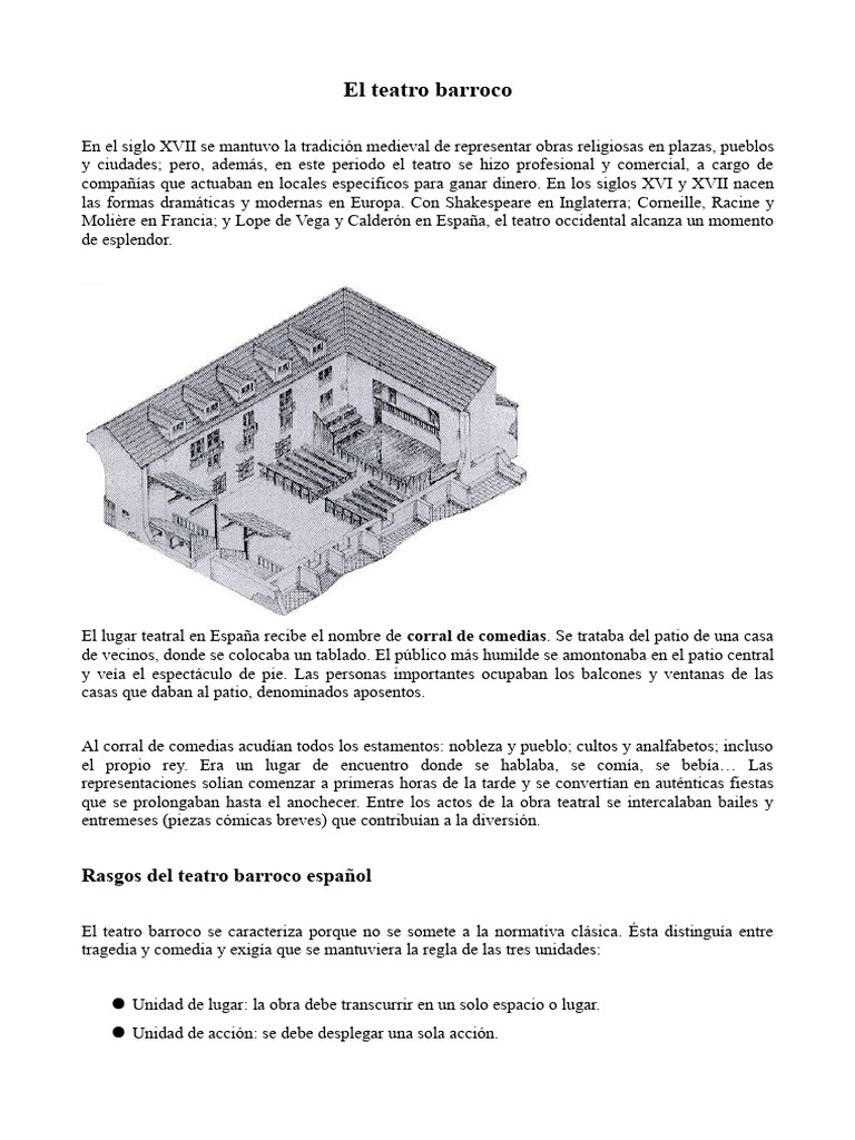 El Teatro Barroco | PDF | Teatro | Barroco