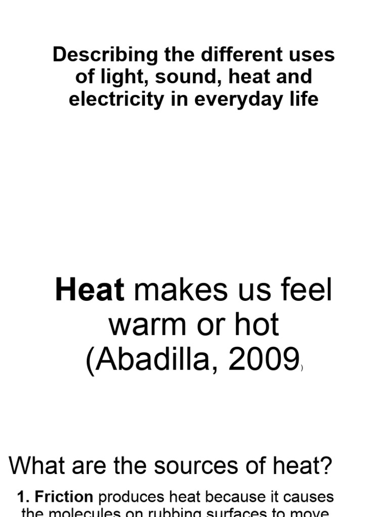 Describing The Different Uses of Light Sound | PDF | Combustion ...