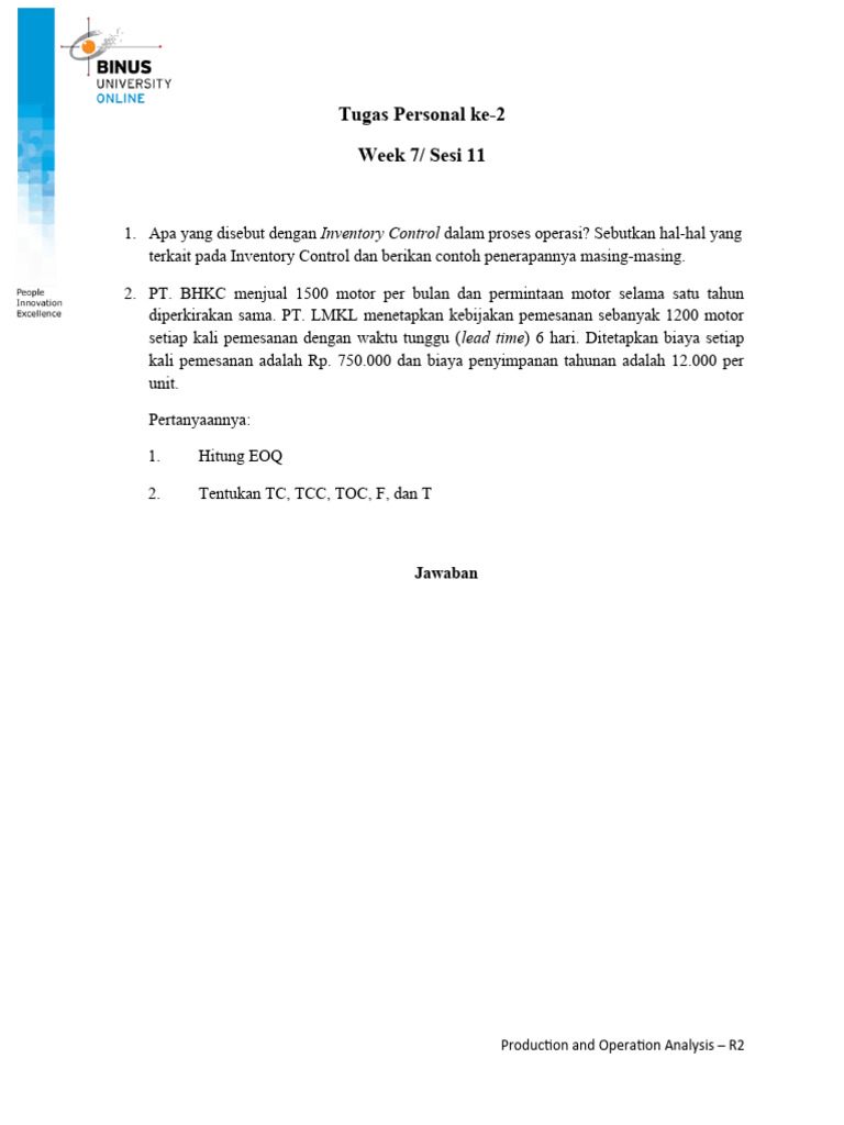 Template Tugas Personal 2 | PDF