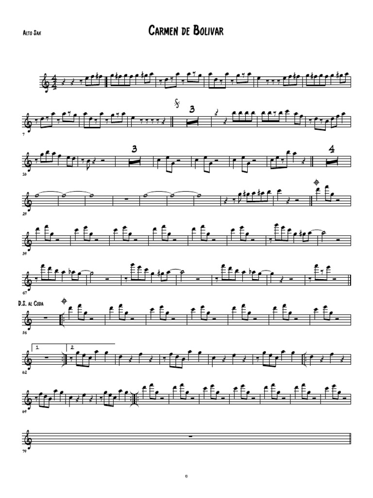 Alto Sax Carmen de Bolivar | PDF