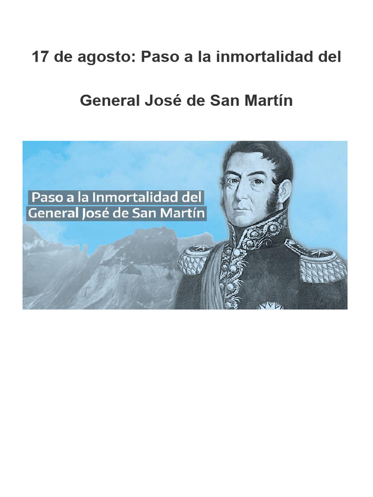 17 de Agosto SMartin | PDF