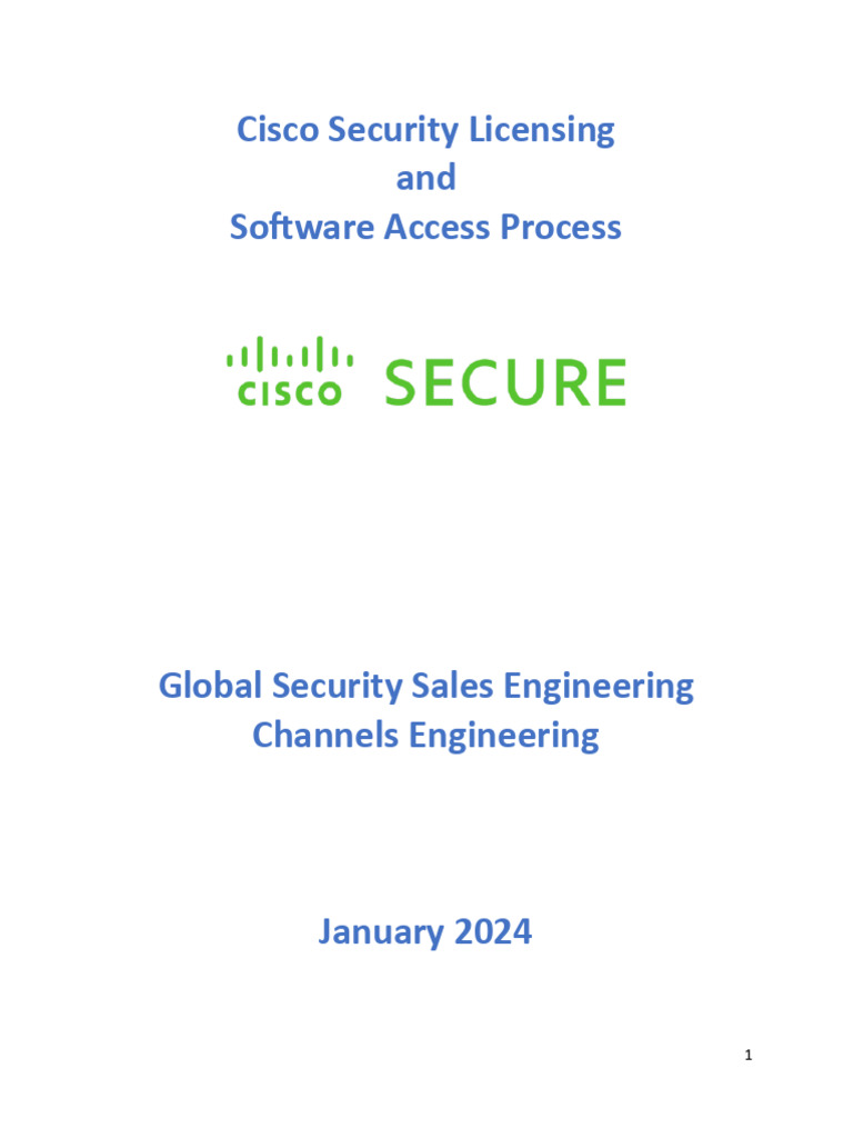Cisco Security Licensing and Software Access | PDF | Firewall ...