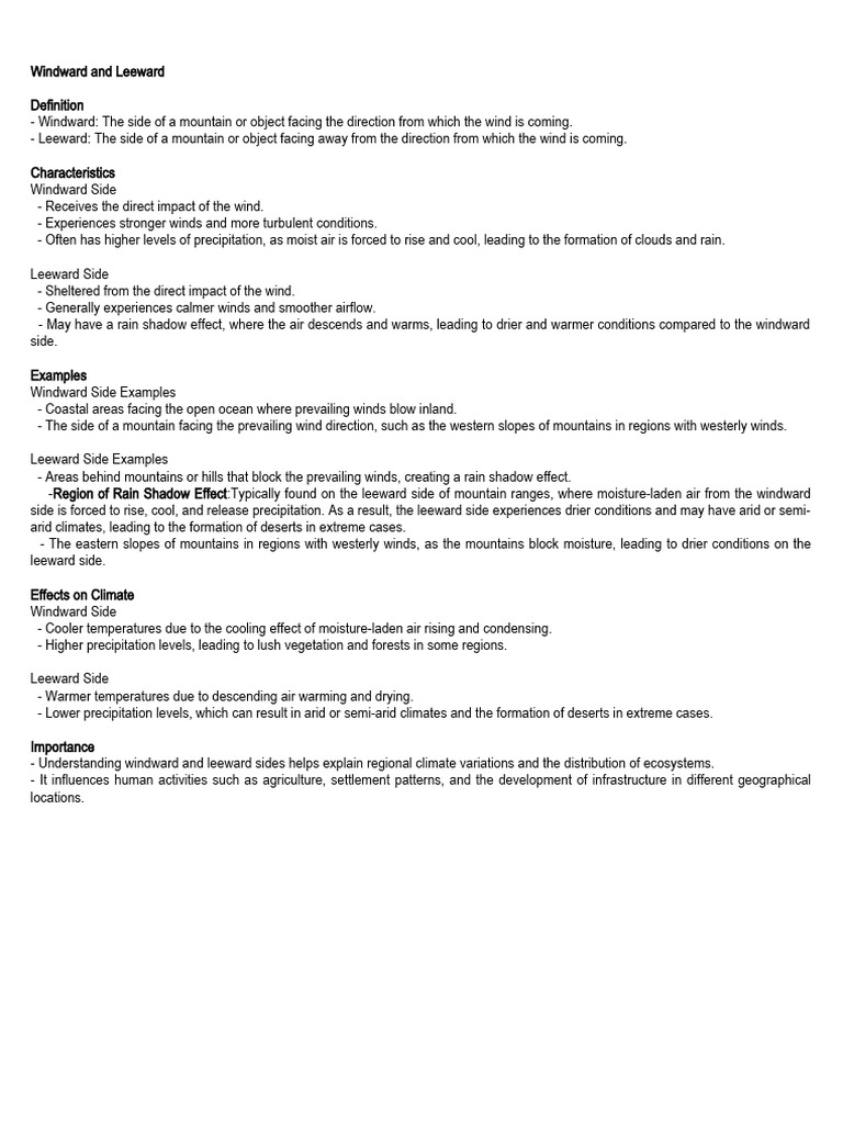 Windward and Leeward | PDF | Science & Mathematics